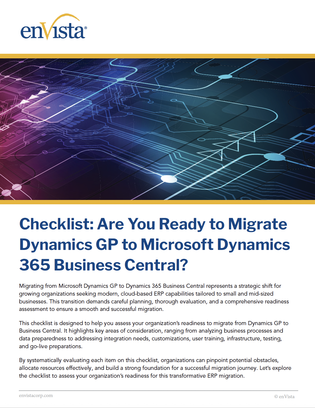 Are You Ready to Migrate Dynamics GP to Microsoft D365 BC? | enVista