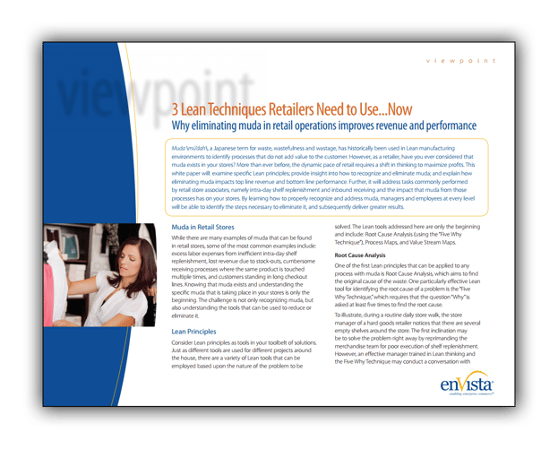 White Paper: 3 Lean Techniques Retailers Need to Use Now
