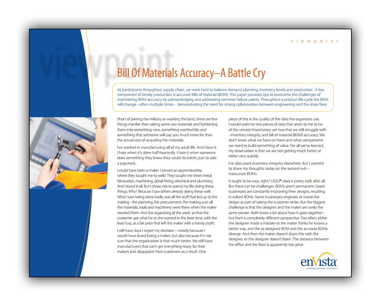 White Paper: Bill of Materials Accuracy