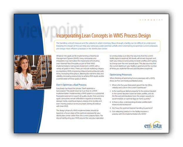 White Paper: Incorporating Lean Concepts in WMS Process Design