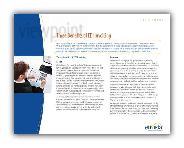 White Paper: Three Benefits of EDI Invoicing
