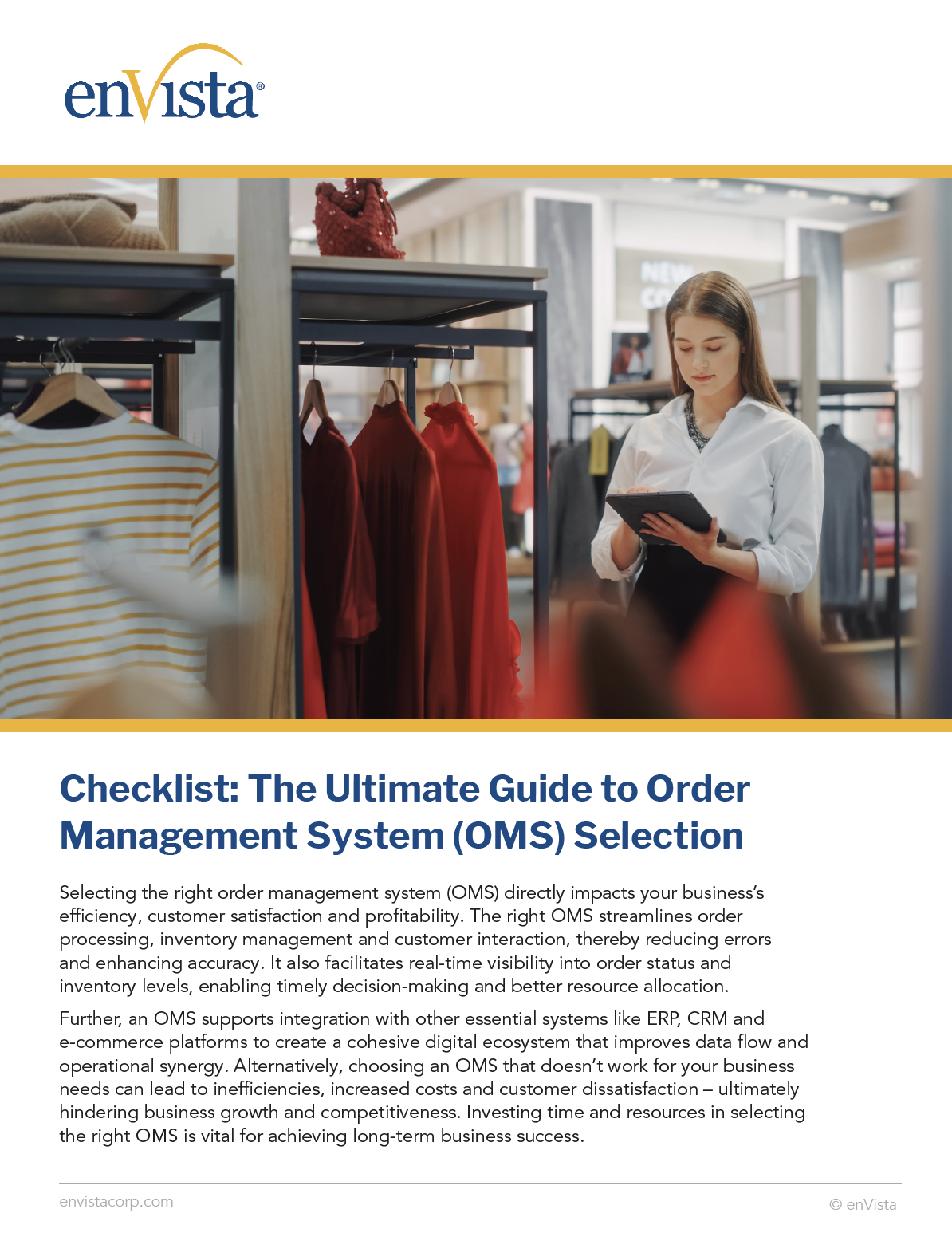 Ultimate Guide to Order Management System (OMS) Selection | enVista